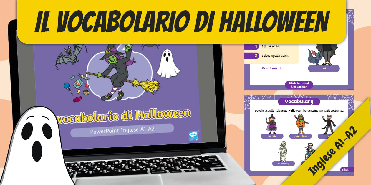Il vocabolario di Halloween PowerPoint Inglese A1-A2