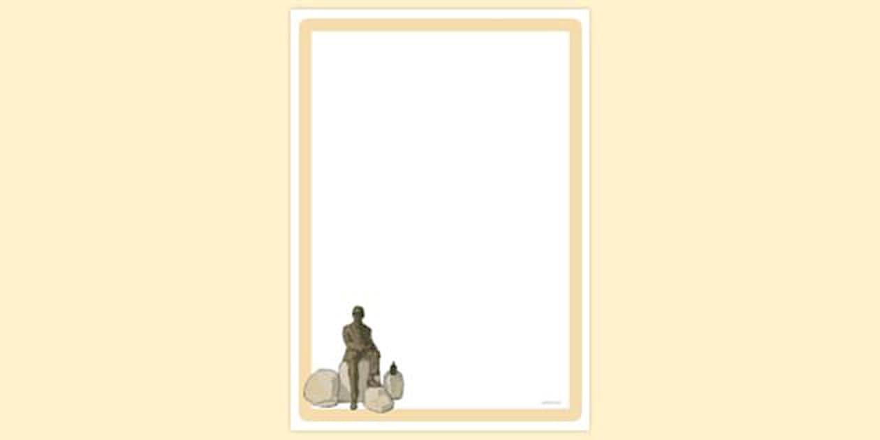 Statue of Frank Pantridge Page Border | Twinkl - Twinkl