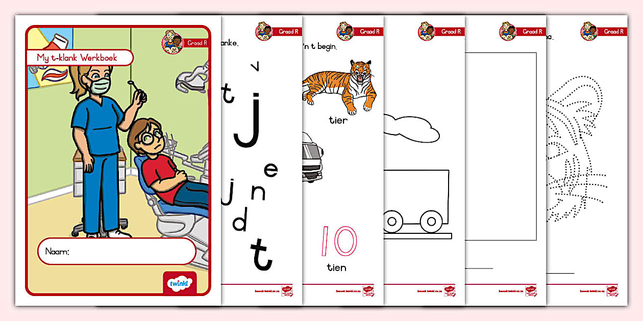 Graad R Klanke Werkboek t (teacher made) - Twinkl