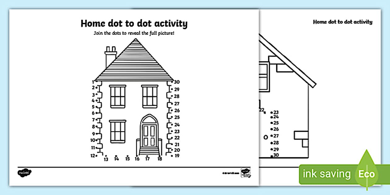 Connect the Dots Home 1-30 Activity - KS1 - Twinkl Resource