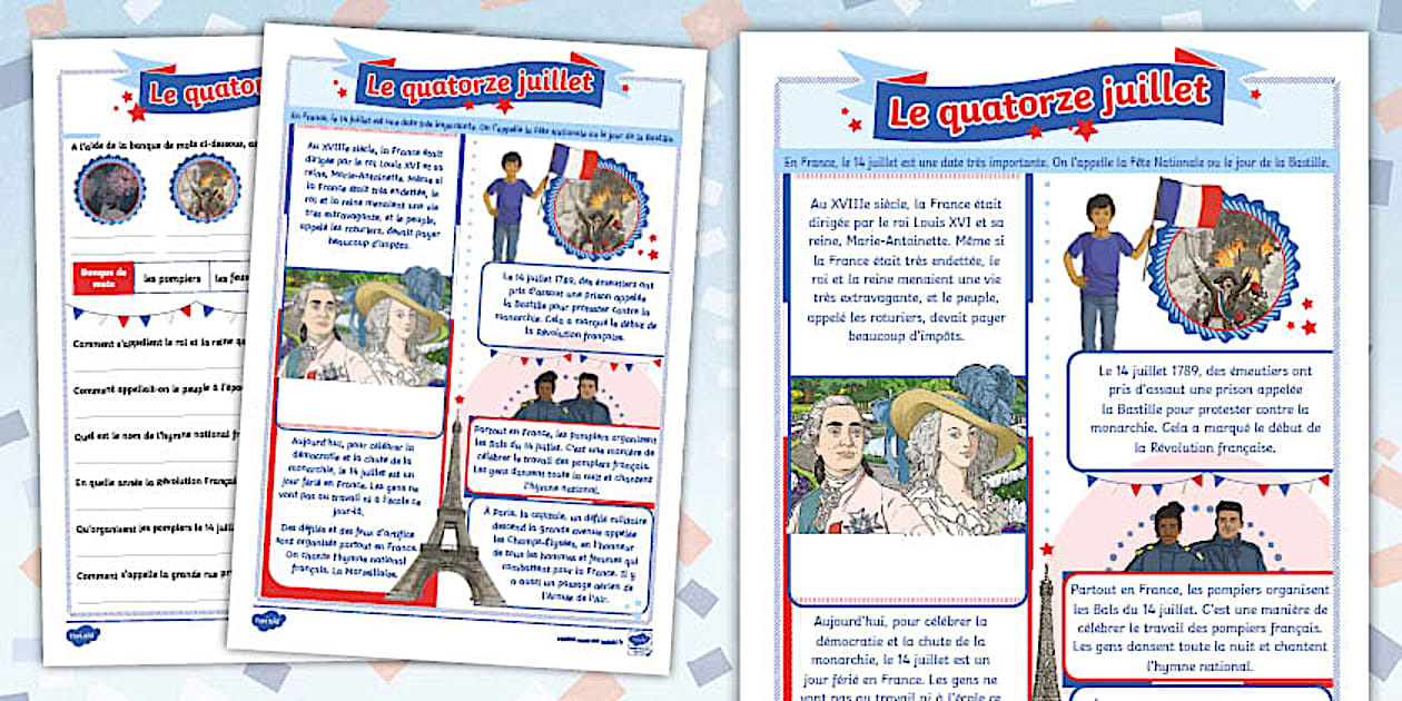 Le Quatorze Juillet (teacher made) - Twinkl