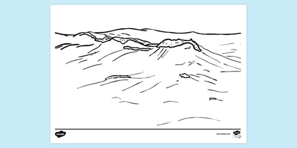 Water Waves Colouring Sheet | Colouring Sheets - Twinkl