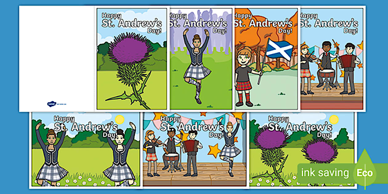 St Andrews Day Cards (Hecho por educadores) - Twinkl