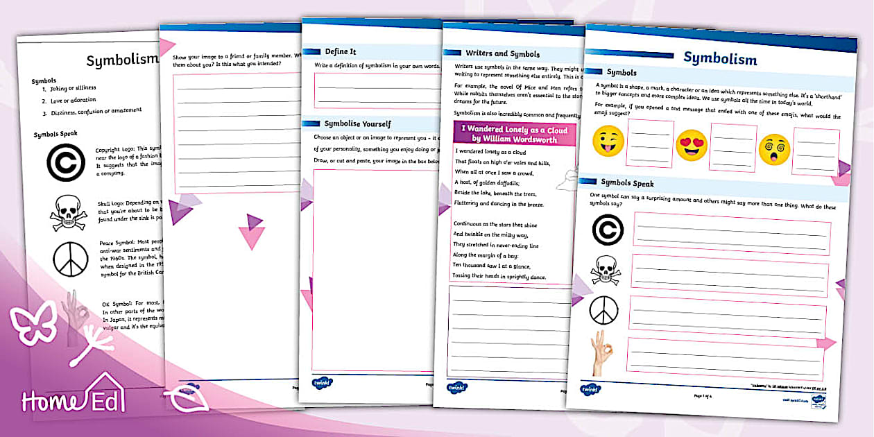 Secondary English Cheat Sheet: Symbolism (Teacher-Made)