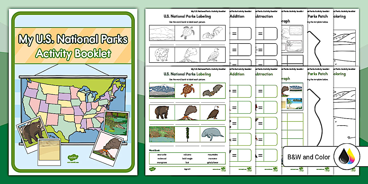 Printable U.S. National Parks Activity Booklet | Twinkl USA