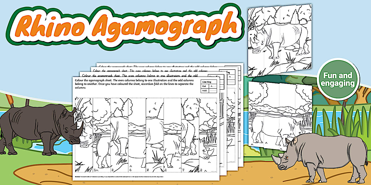 Rhino Agamograph | Twinkl Australia