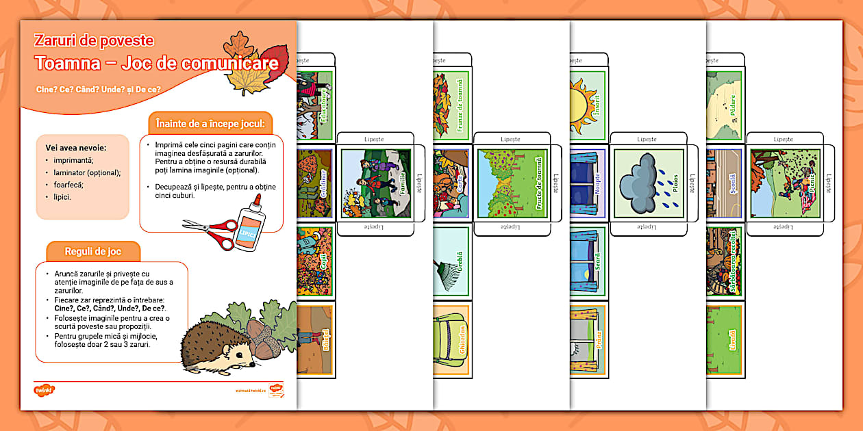 Zaruri de poveste: Toamna – Joc de comunicare - Twinkl