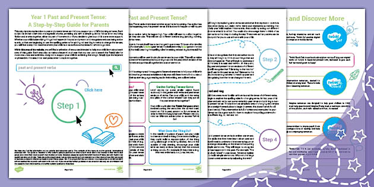Parent Guide to Year 1 Past & Present Tense | Home Teaching