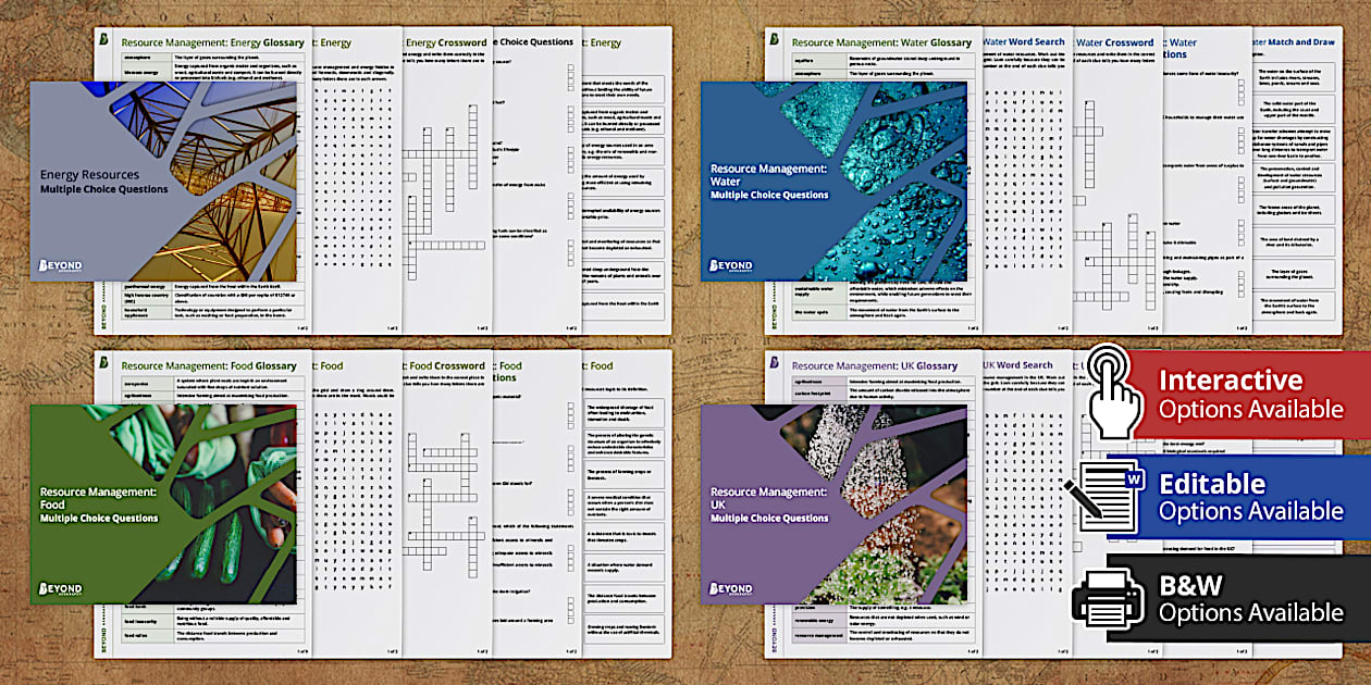 The Challenge of Natural Resource Management Revision Activity Pack