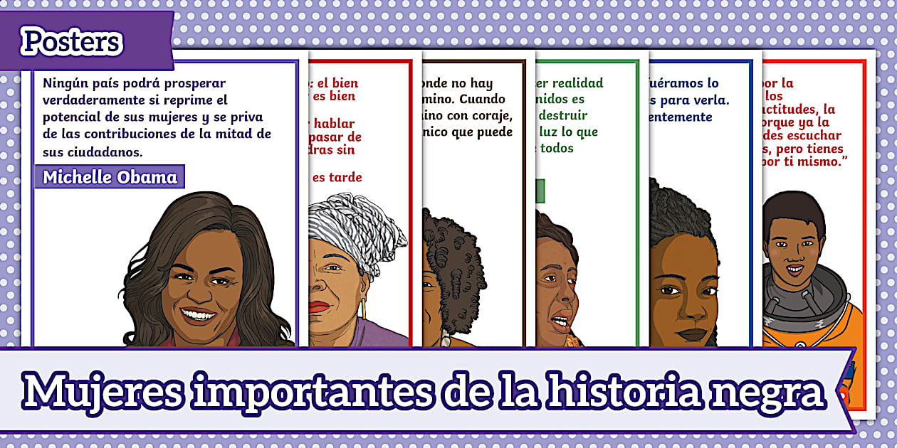 Pósters: Mujeres importantes de la historia negra con citas