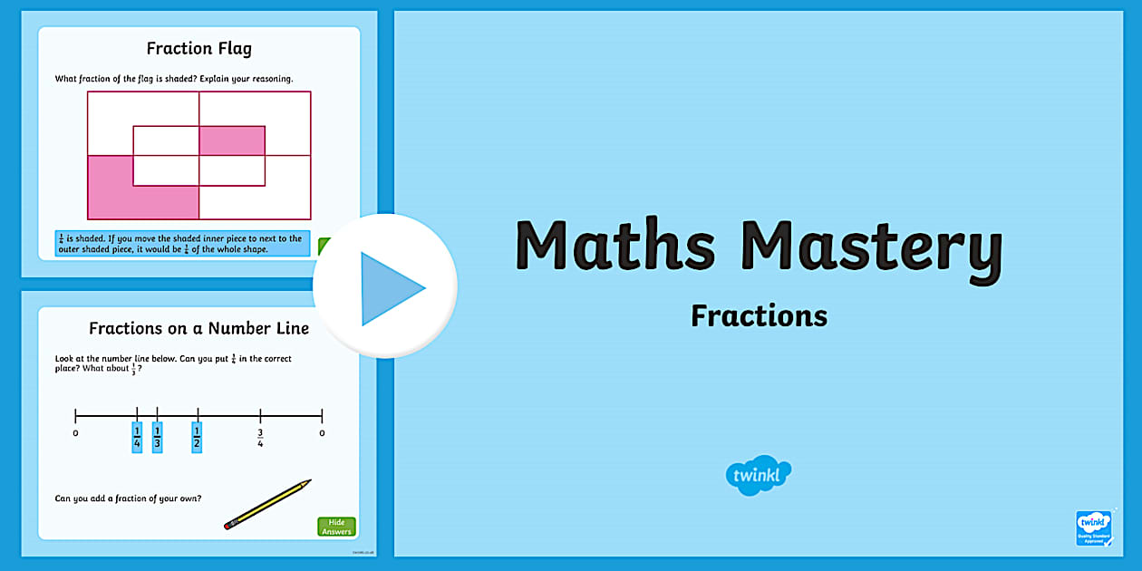 Maths Mastery Fractions PowerPoint (Teacher-Made) - Twinkl