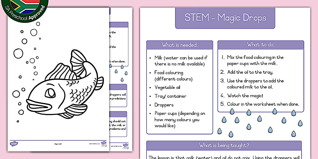 Preschool: STEM – Magic Drops (teacher made) - Twinkl