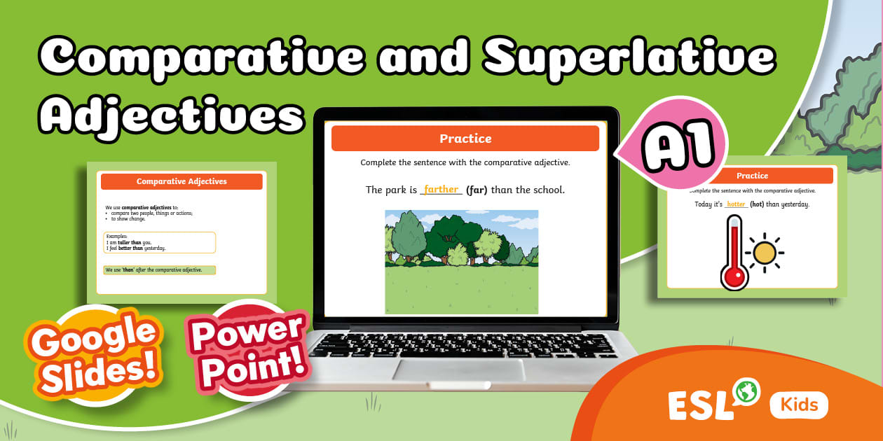 ESL Comparative and Superlative Adjectives Lesson [Kids, A1]