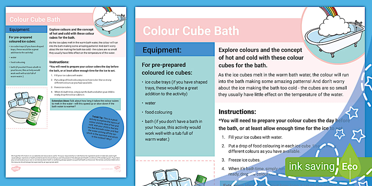Colour Cube Bath - Parents - Fun Stuff - Arts and Crafts