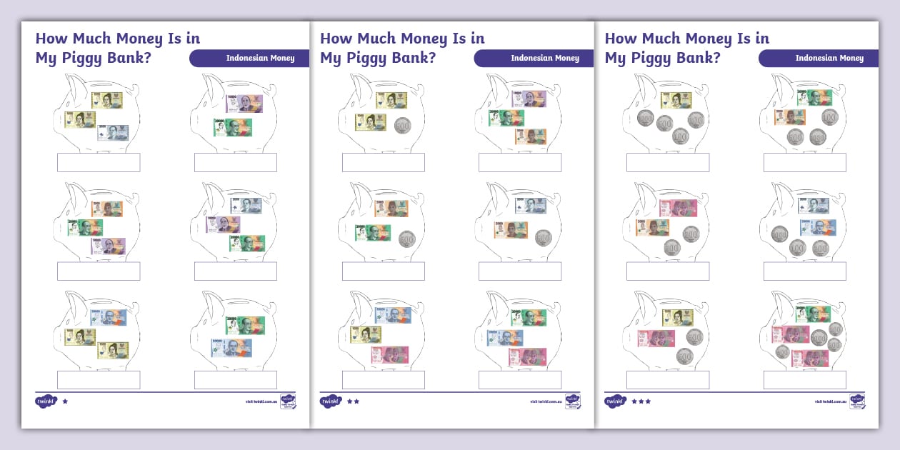 How Much Money Is in My Piggy Bank? Counting Indonesian Money