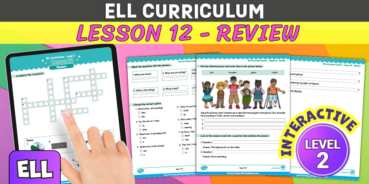 Curriculum: Level 2, Lesson 12 Interactive Worksheet