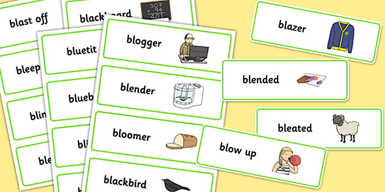 Two Syllable 'BL' Word Cards (teacher made) - Twinkl
