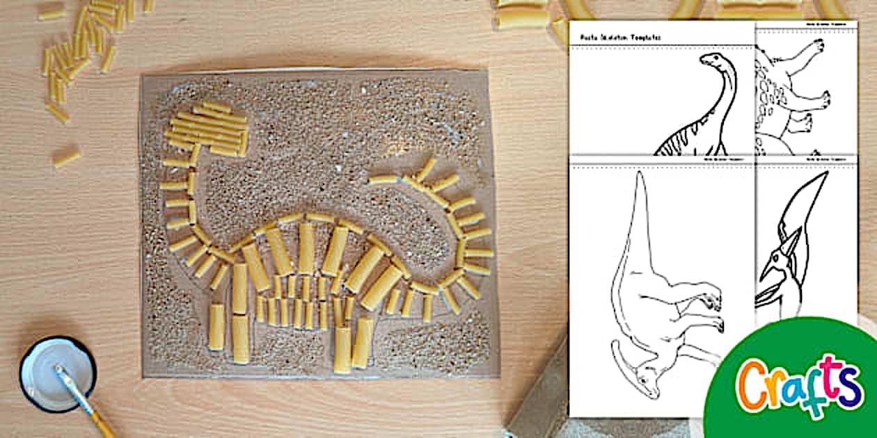 Schelet de dinozauri din paste – Activitate practică
