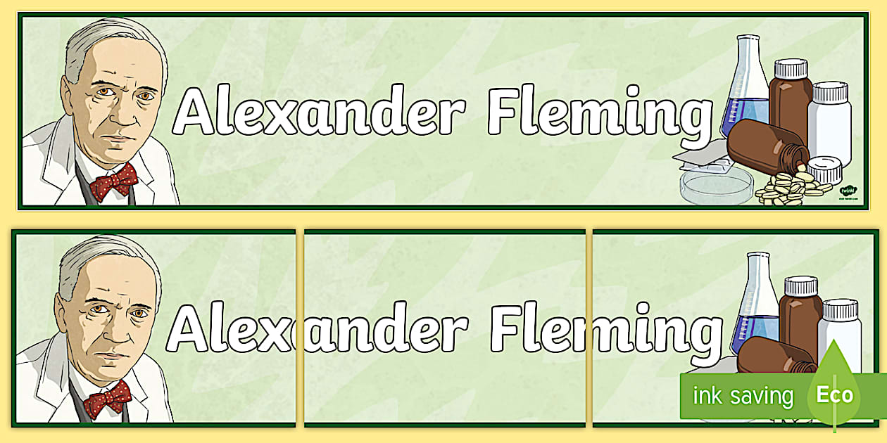 Cursive Sir Alexander Fleming Display Banner - Twinkl
