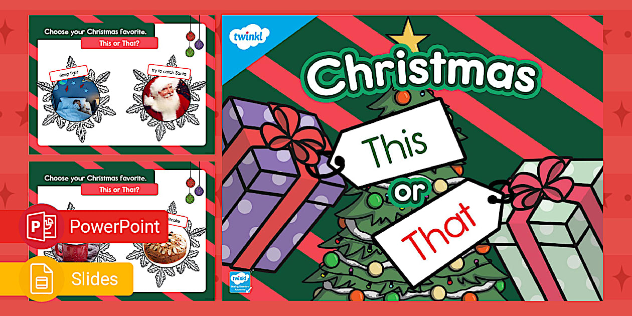 Christmas This or That PowerPoint & Google Slides Game