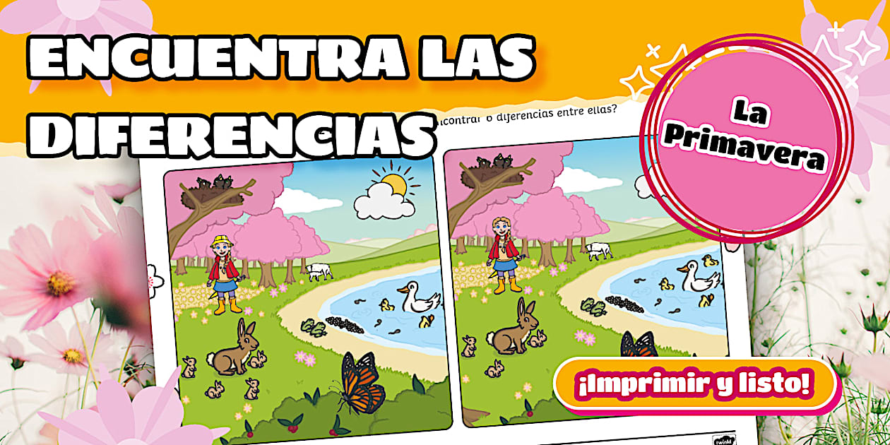Guía de Trabajo: Encuentra las Diferencias - La Primavera