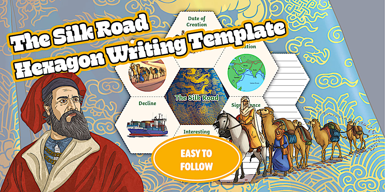 The Silk Road Hexagon Writing Template