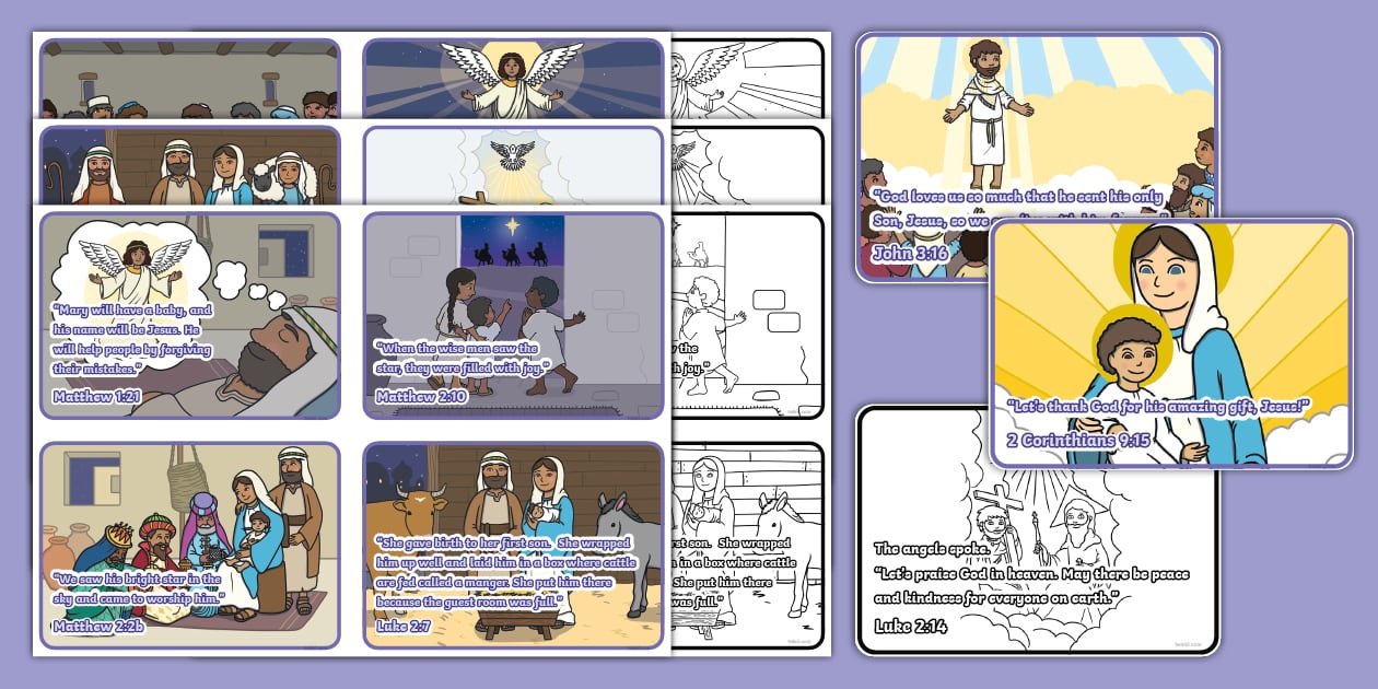 Christmas Bible Verses for Preschoolers: Illustrated Pack