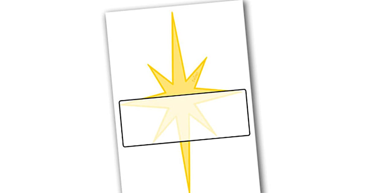 Christmas Editable A4 Star (teacher made) - Twinkl