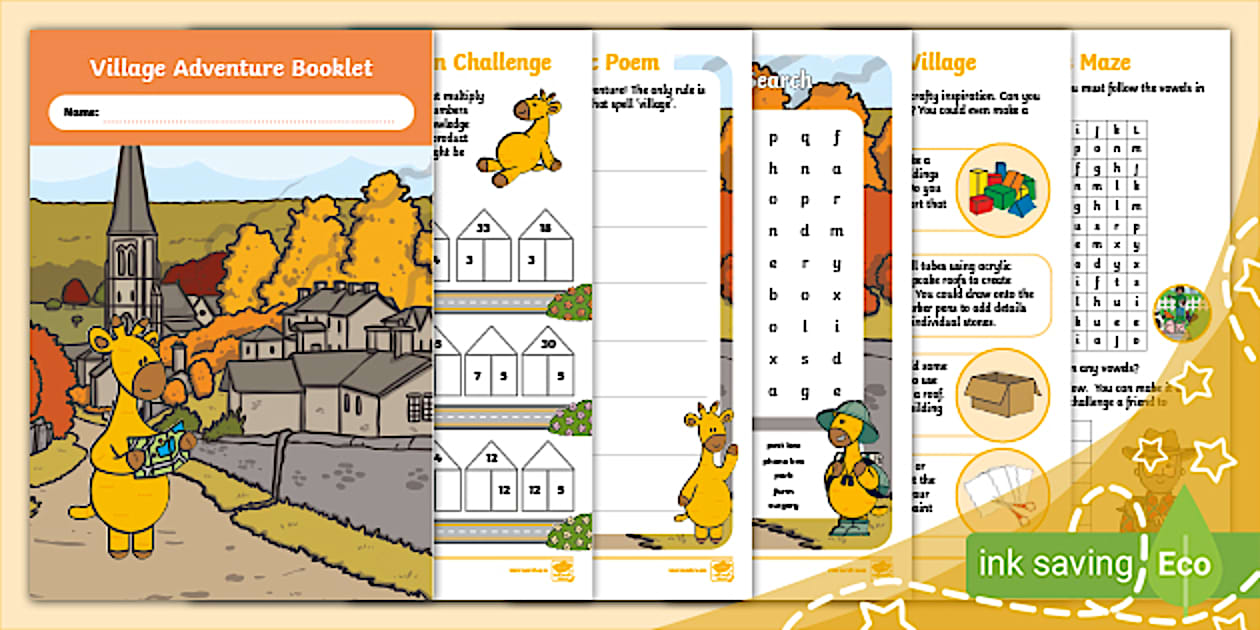 Village Adventure Booklet (teacher made) - Twinkl