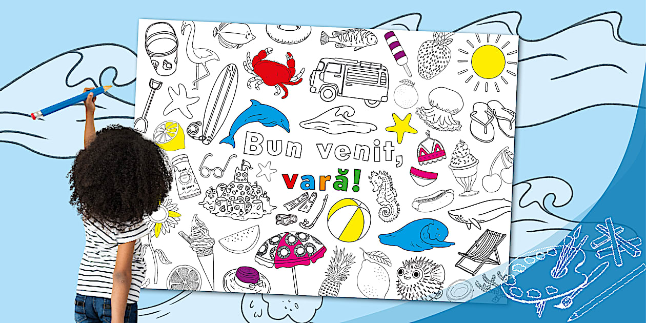 Bun venit, vară! – Desene de colorat - Twinkl