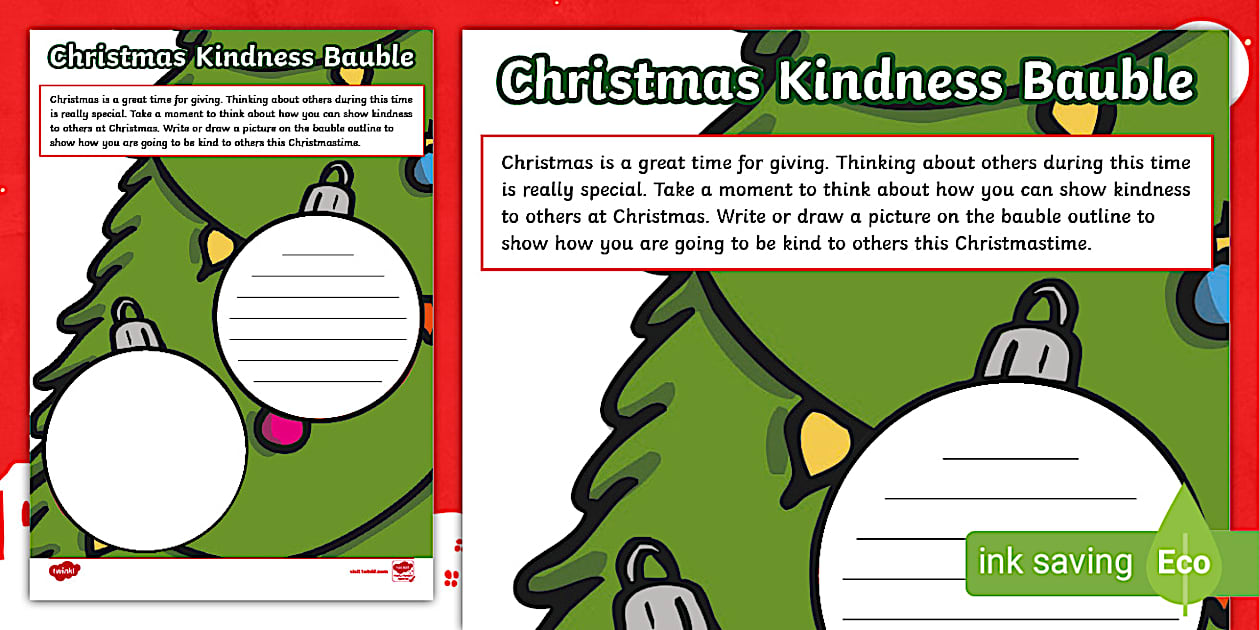 Christmas Kindness Activity | Bauble Activity | Twinkl