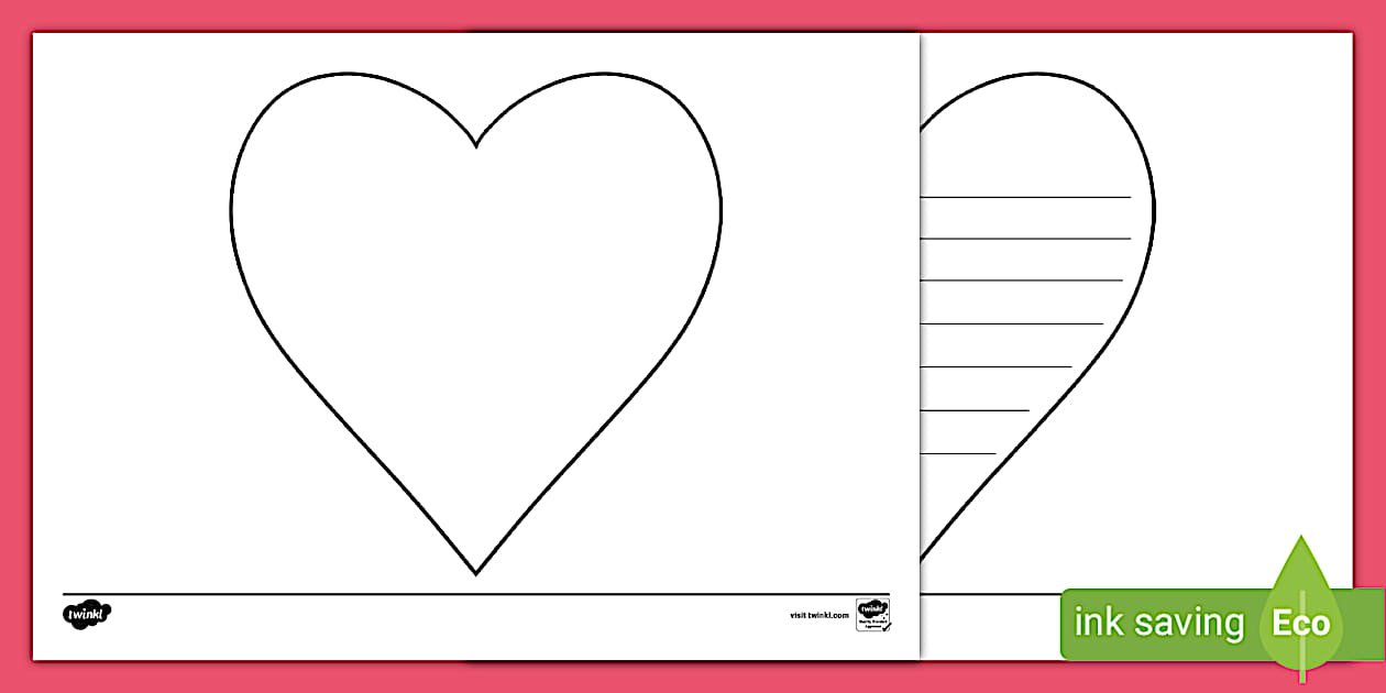 Double Heart Writing Template (Teacher-Made) - Twinkl