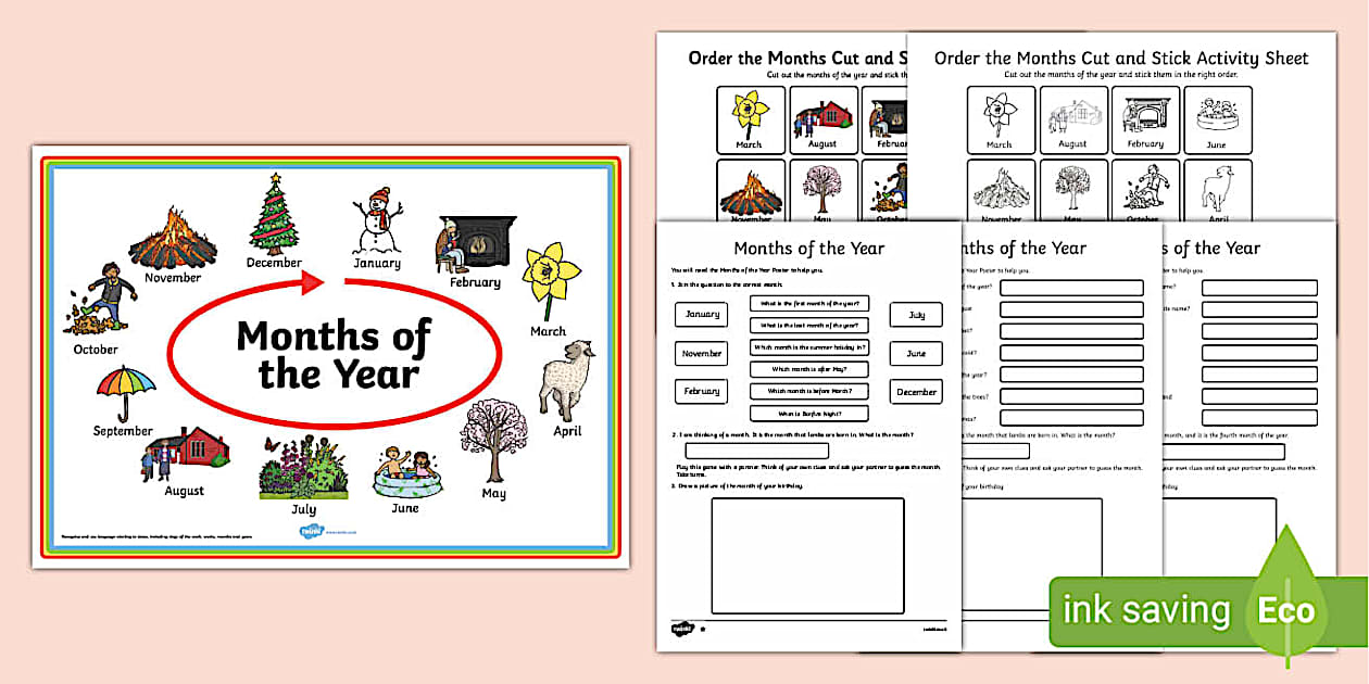 Months of the Year Activity Pack (teacher made) - Twinkl