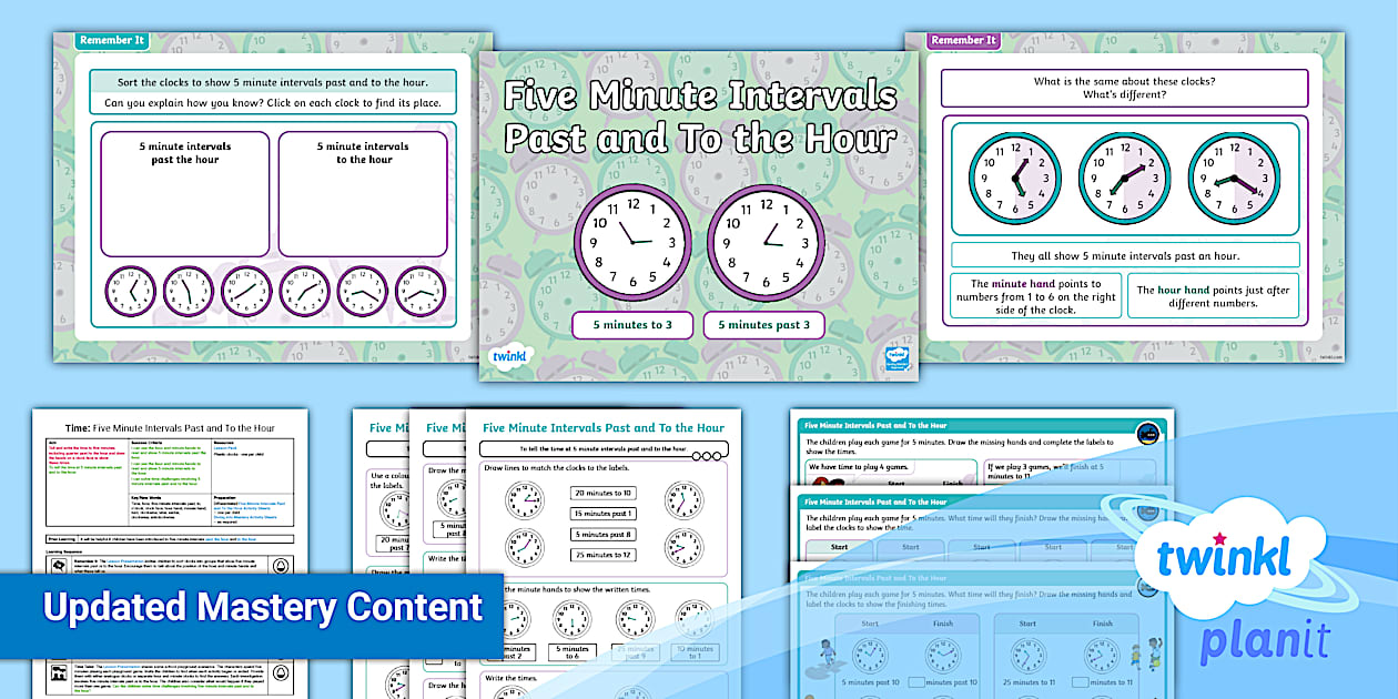 👉 Y2 Telling the Time PlanIt Maths Lesson 6 - Twinkl