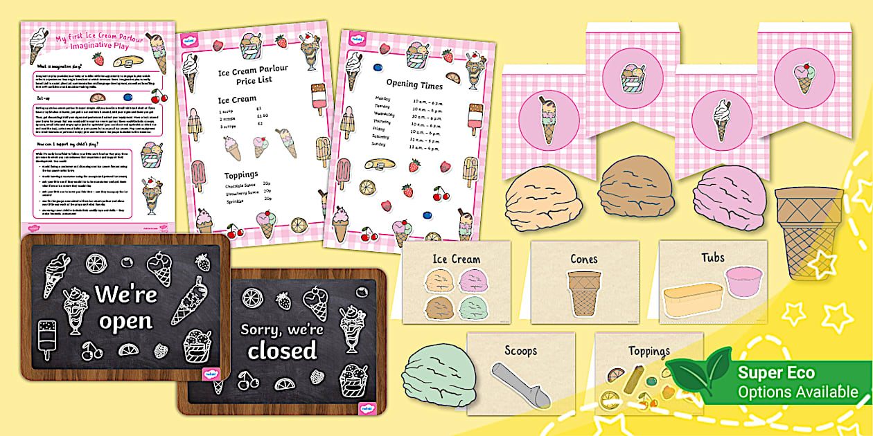 My First Ice Cream Parlour Imaginative Play Pack - Twinkl