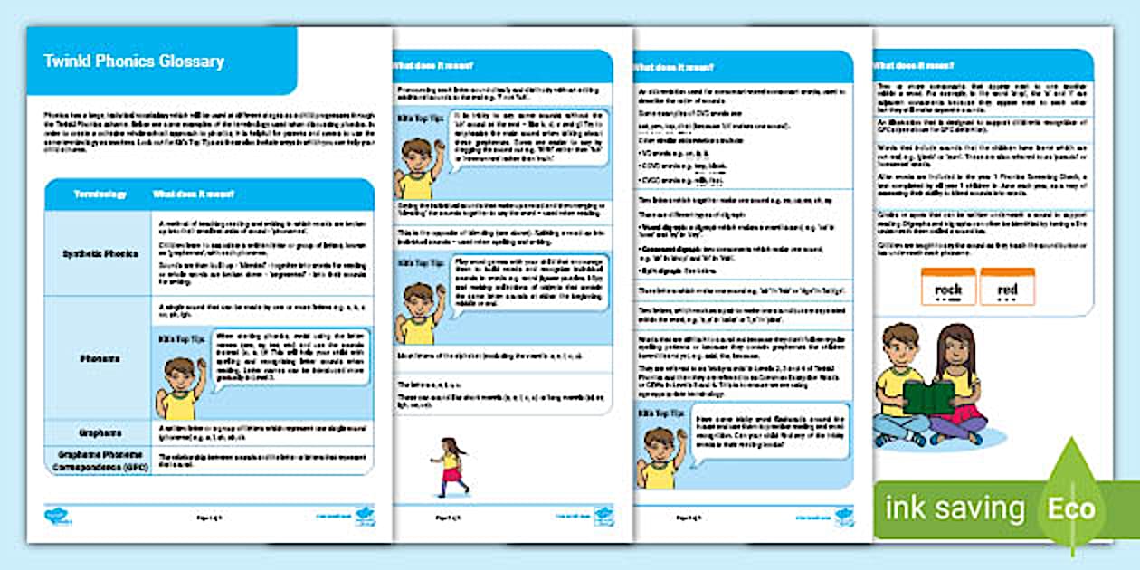 Twinkl Phonics Glossary (Teacher-Made) - Twinkl