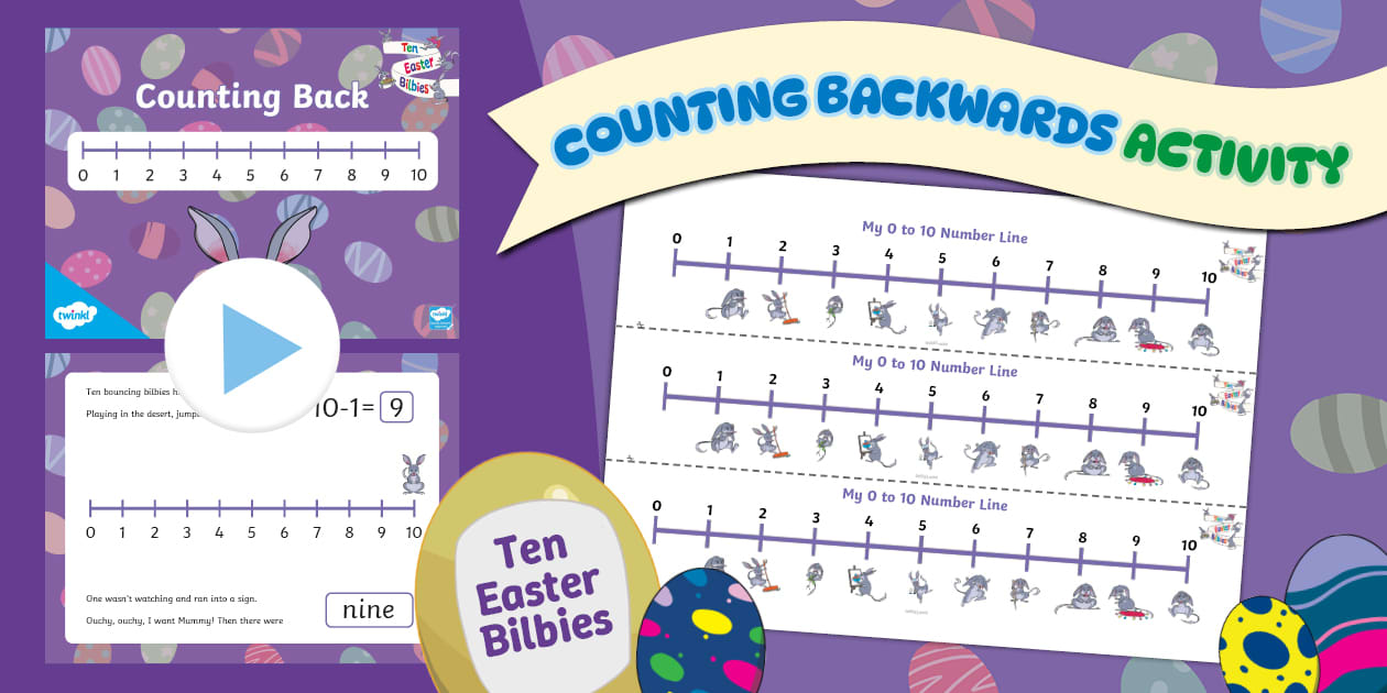 Ten Easter Bilbies - Counting Backwards Activity