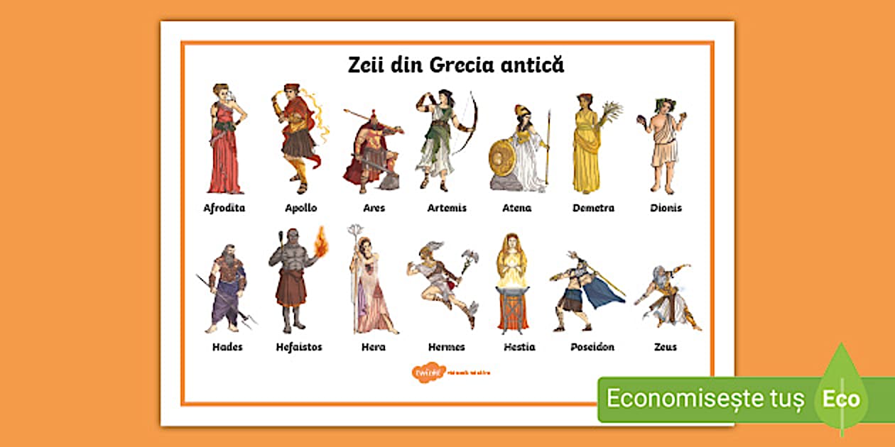 Zeii din Grecia antică – Planșă