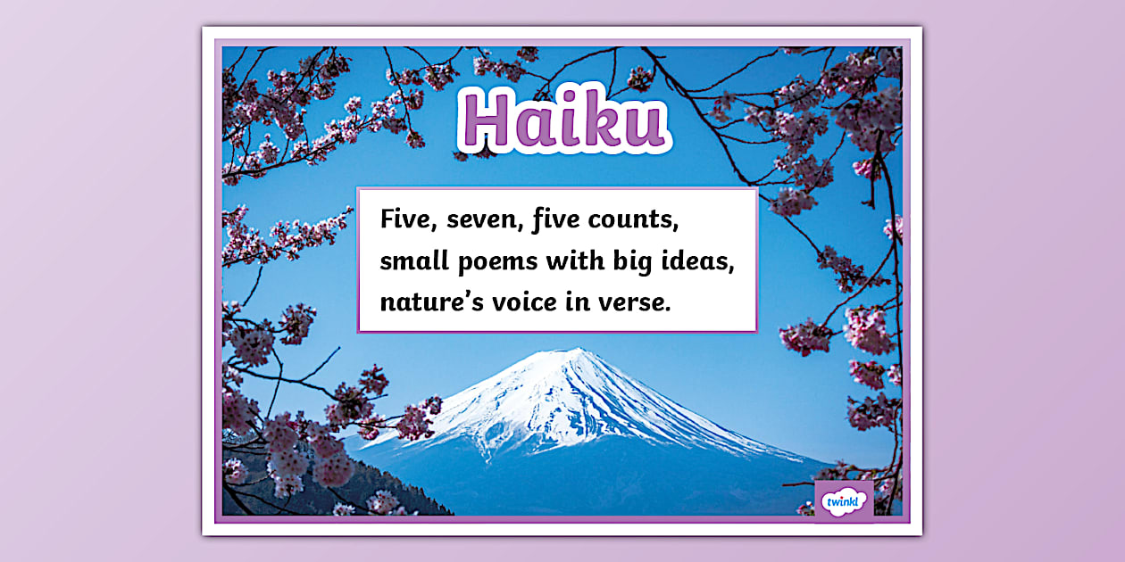 Haiku Photo Display Poster (Hecho por educadores) - Twinkl