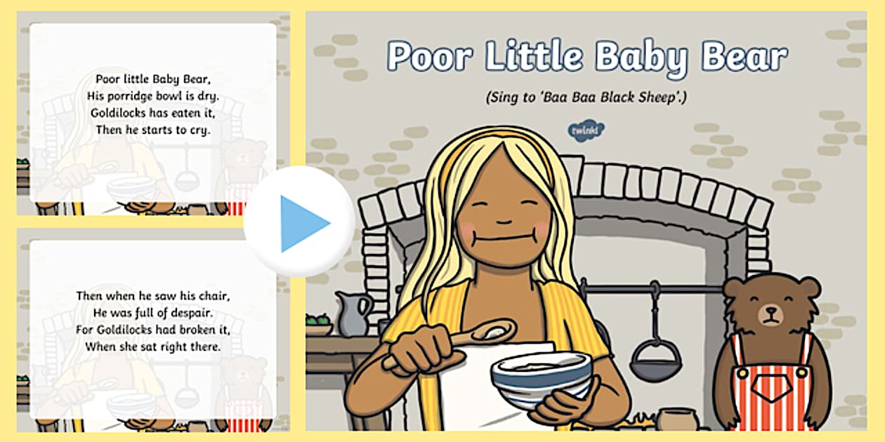 Poor Little Baby Bear Song PowerPoint