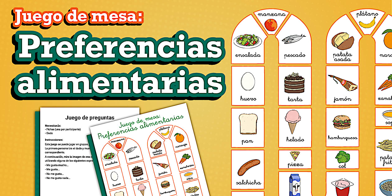 Juego de mesa: Preferencias alimentarias