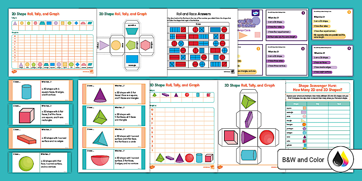 First Grade Geometry Centers Pack (teacher made) - Twinkl