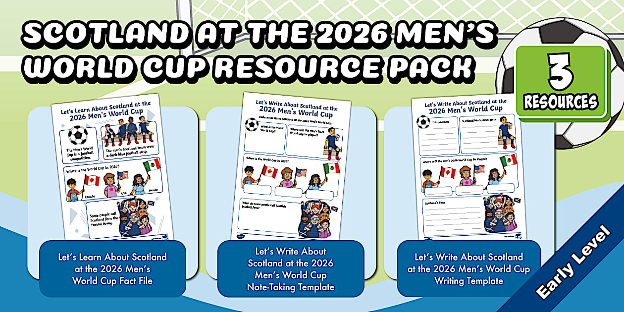 Let's Write About Scotland at the 2026 Men's World Cup Pack