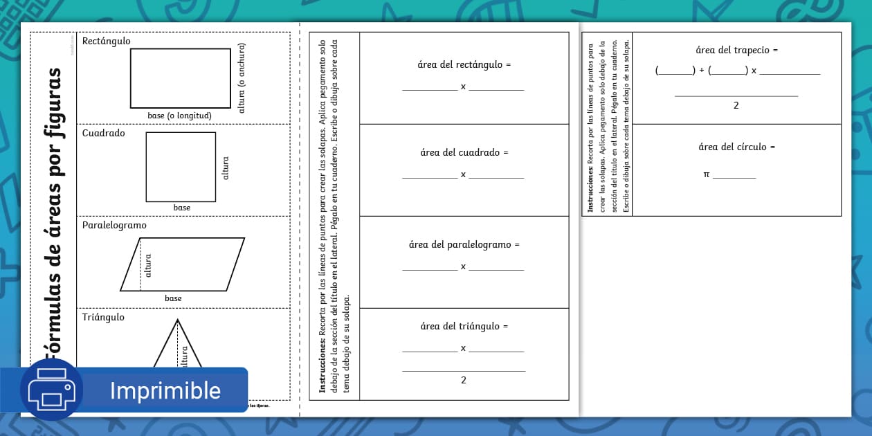 Flapbook: áreas (teacher made) - Twinkl