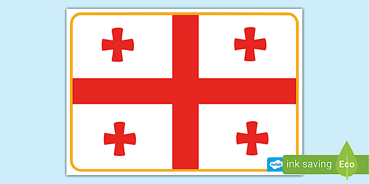 Georgia Flag Poster | Twinkl Flags (teacher made) - Twinkl