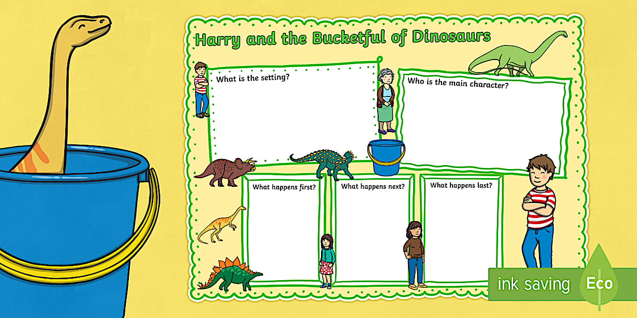 Book Review Writing Frame to Support Teaching on Harry and the Bucketful of