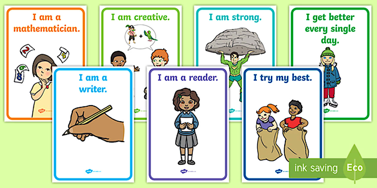 Positive Key Competency Affirmations Display Posters