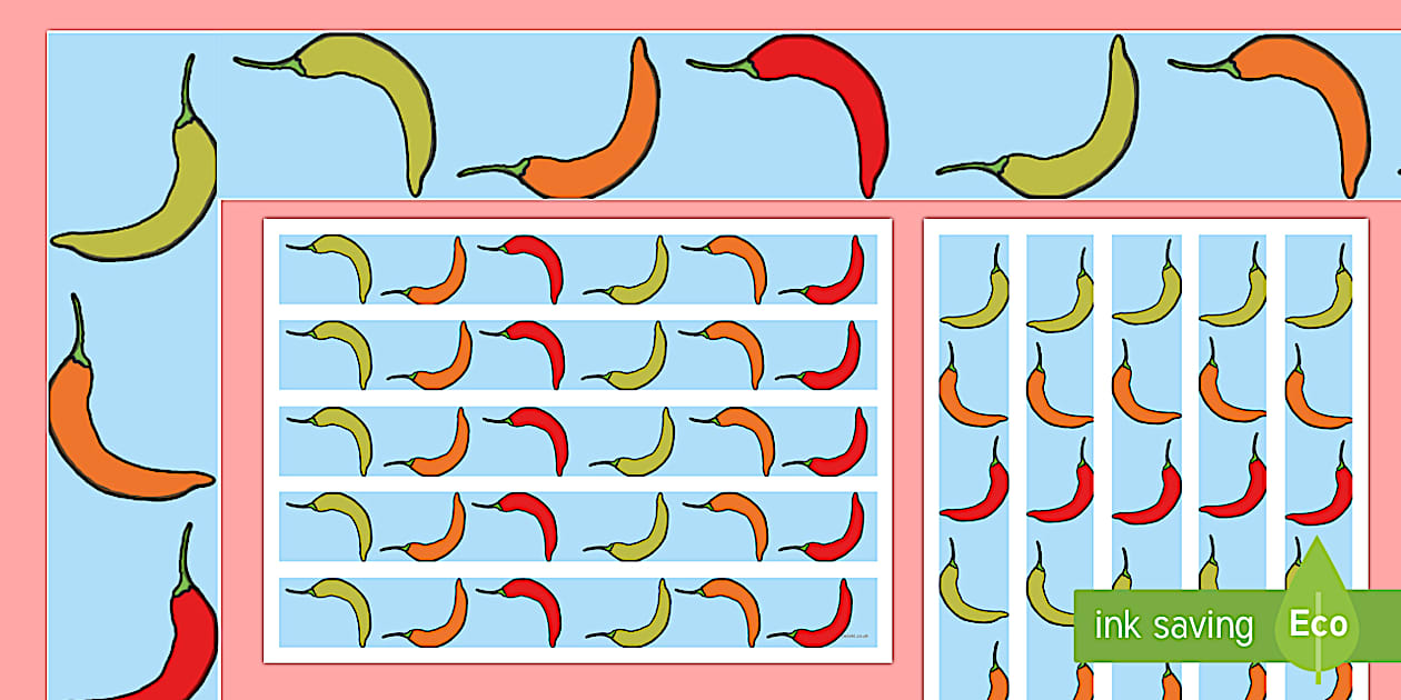 Chilli Challenge Display Borders (teacher made) - Twinkl