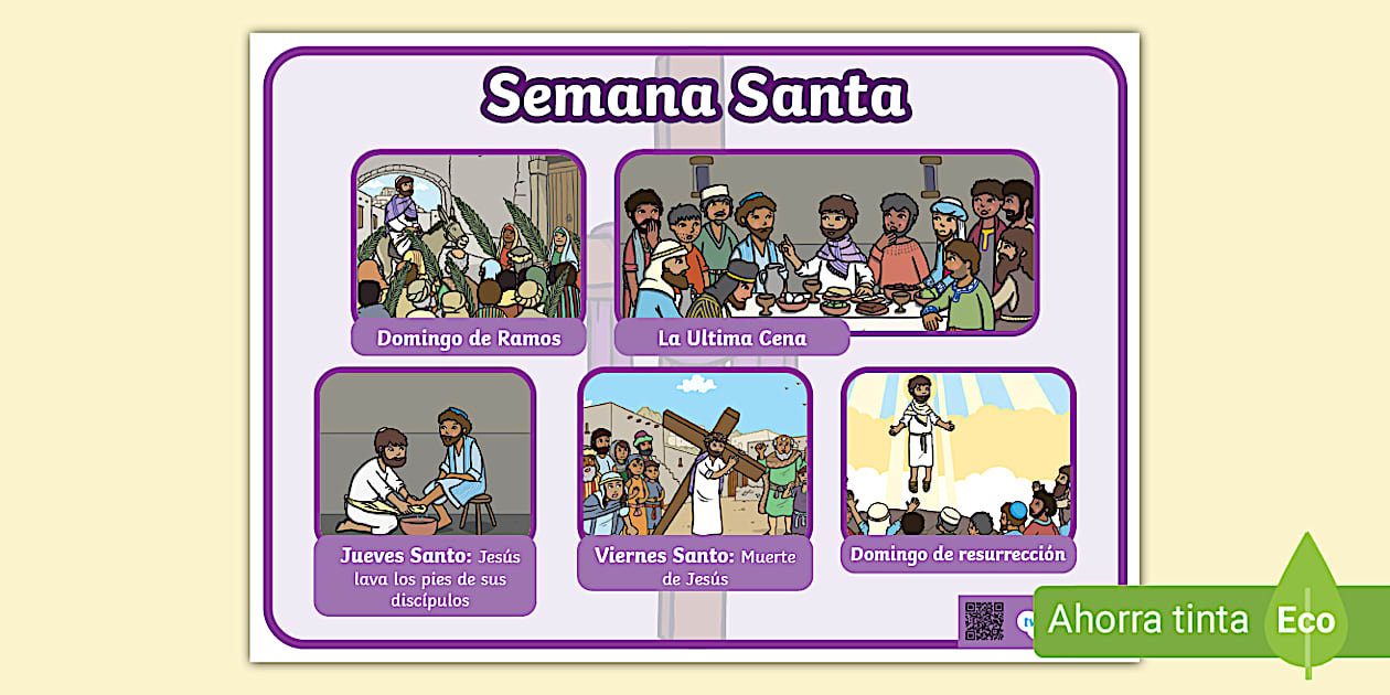 Lámina escolar de la Semana Santa | Twinkl