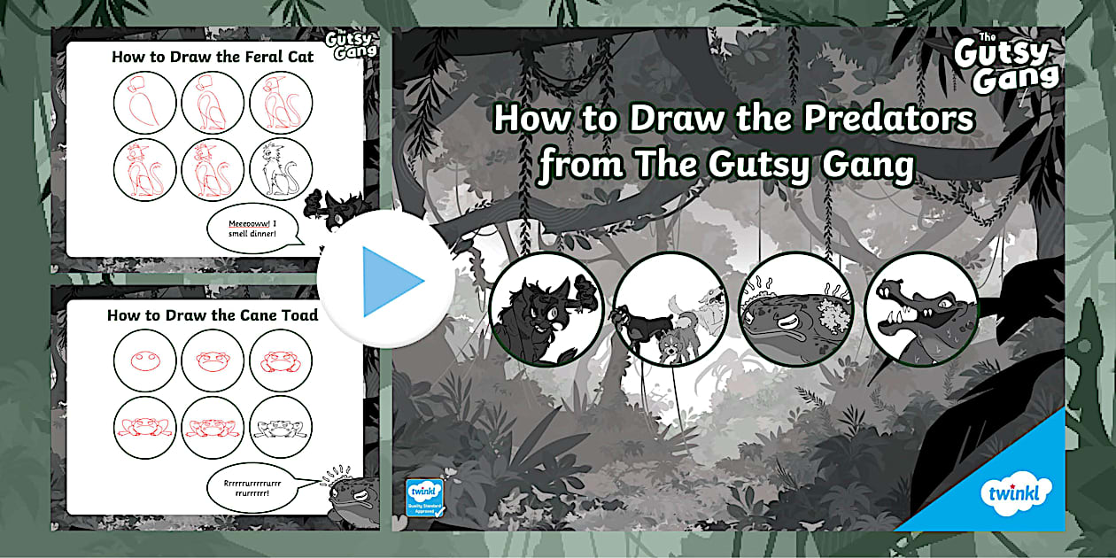 The Gutsy Gang Series How to Draw the Predators PowerPoint